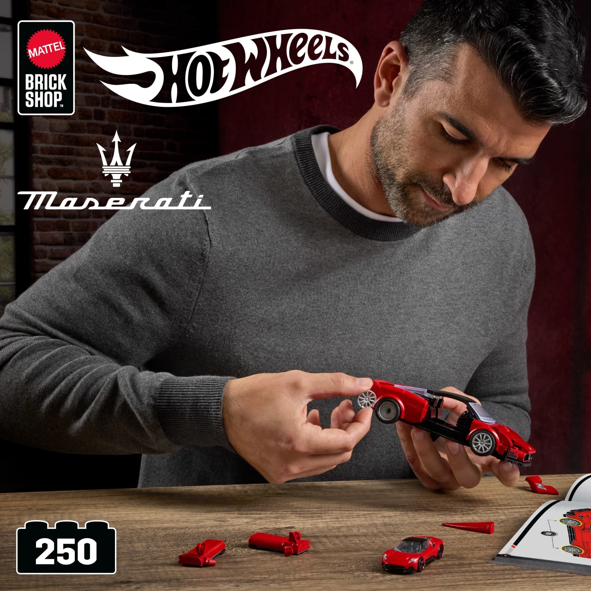 Mattel Brick Shop Hot Wheels Maserati MC20 yapı oyuncağı seti | Mattel