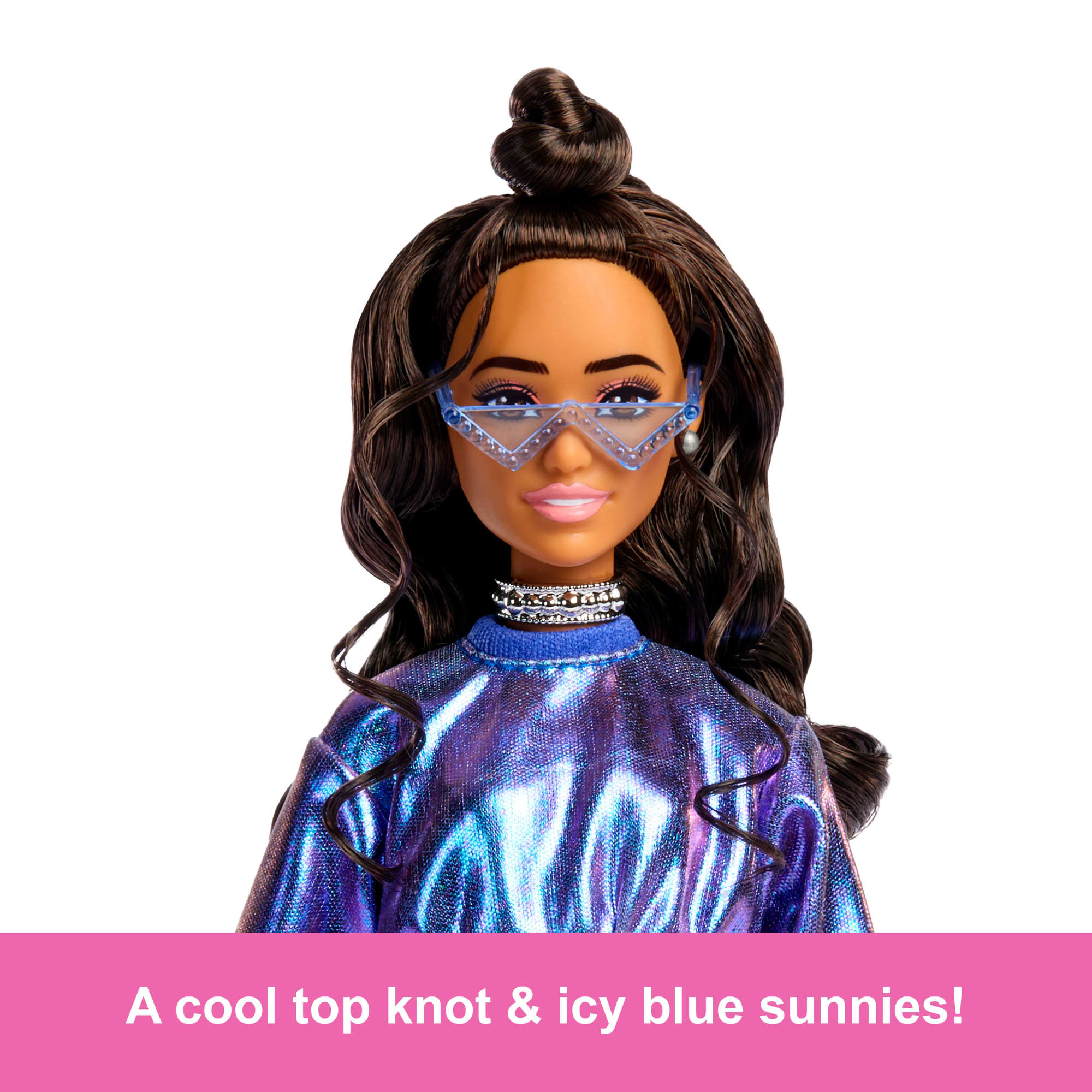 Barbie Deluxe Style Fashion Doll in Metallic Blue Top | Mattel