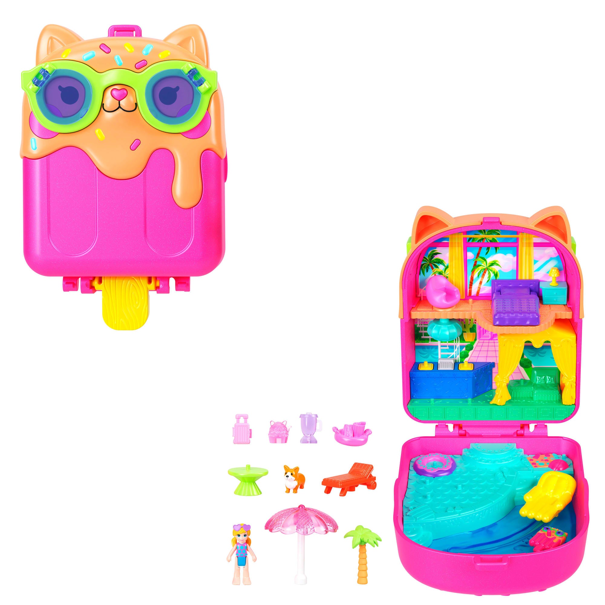Polly Pocket Kitty Popsicle Resort Compact Playset | Mattel