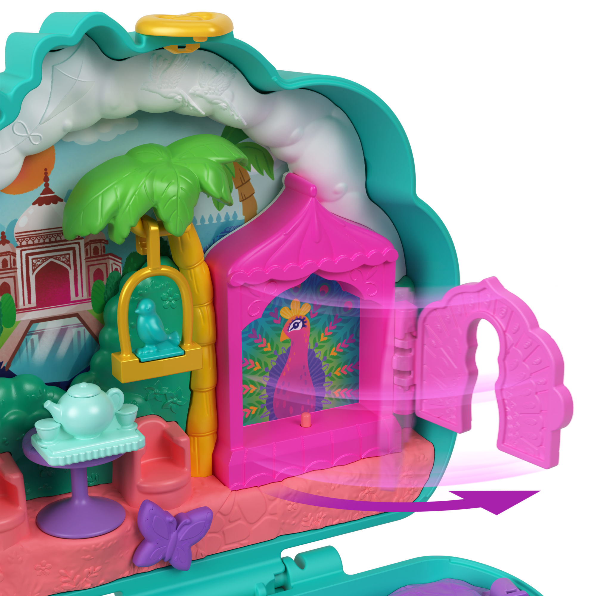 Polly Pocket Ogród pawia Zestaw kompaktowy | Mattel