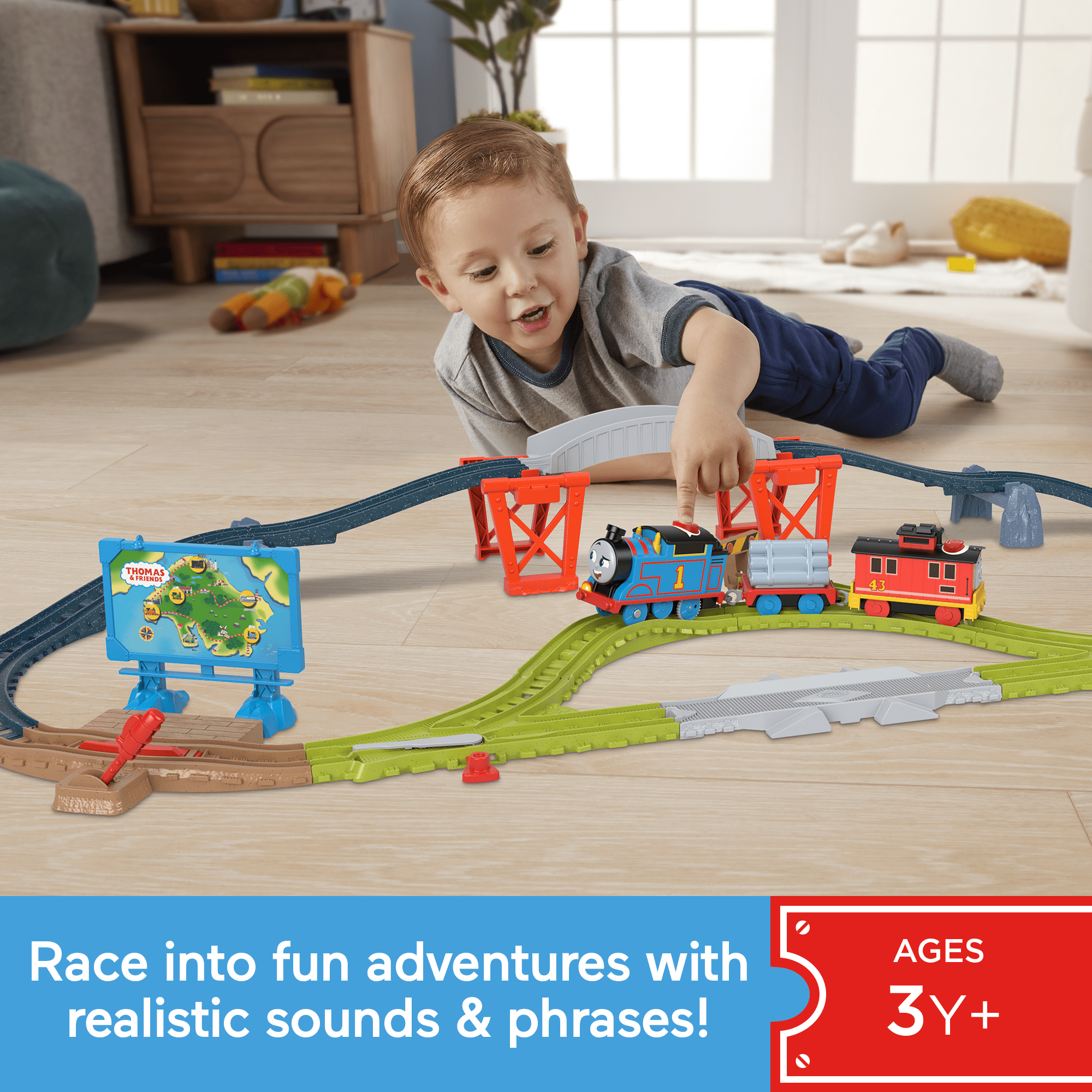 Fisher-Price Thomas & Friends Talking Thomas & Brake Car Bruno Train ...