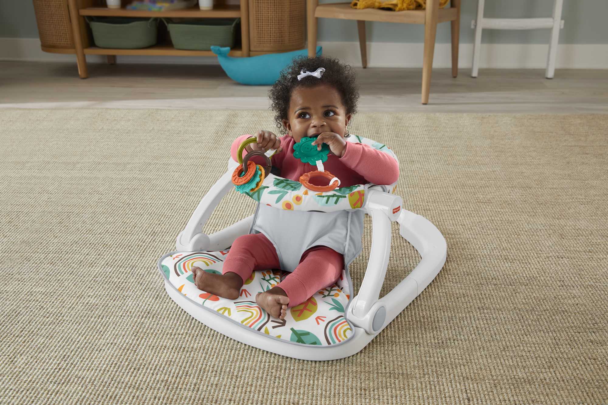 Fisher-Price Portable Baby Chair with Toys | HNR19 | MATTEL
