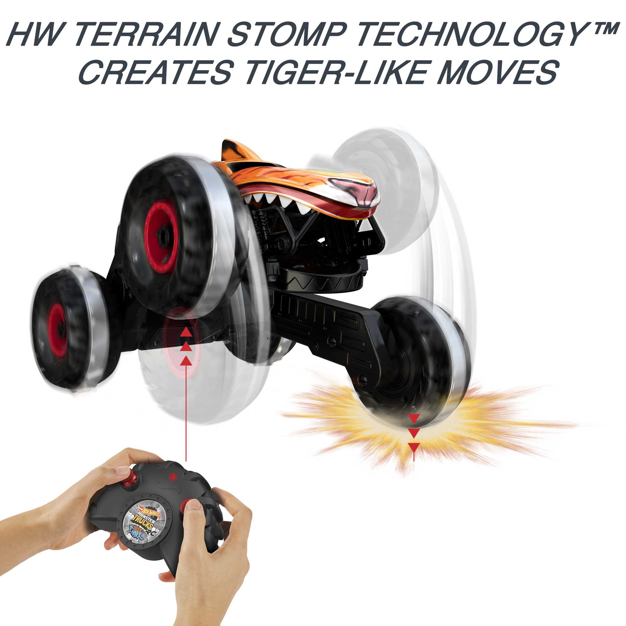 Hot Wheels Monster Trucks Unstoppable Tiger Shark RC Vehicle | HGV87 ...