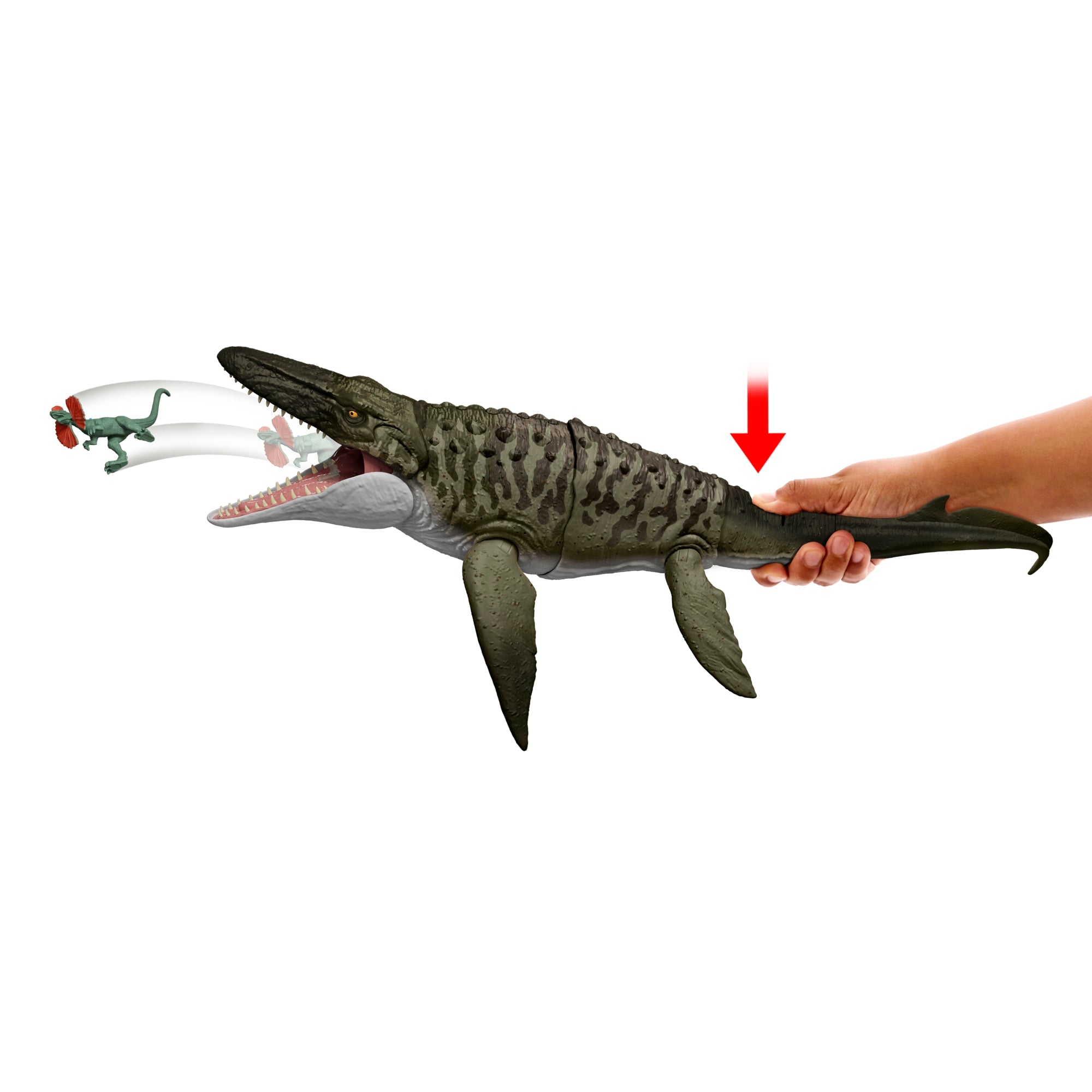 Jurassic World Rebirth Bite N Blast Mosasaurus Actionfigur und Mini ...