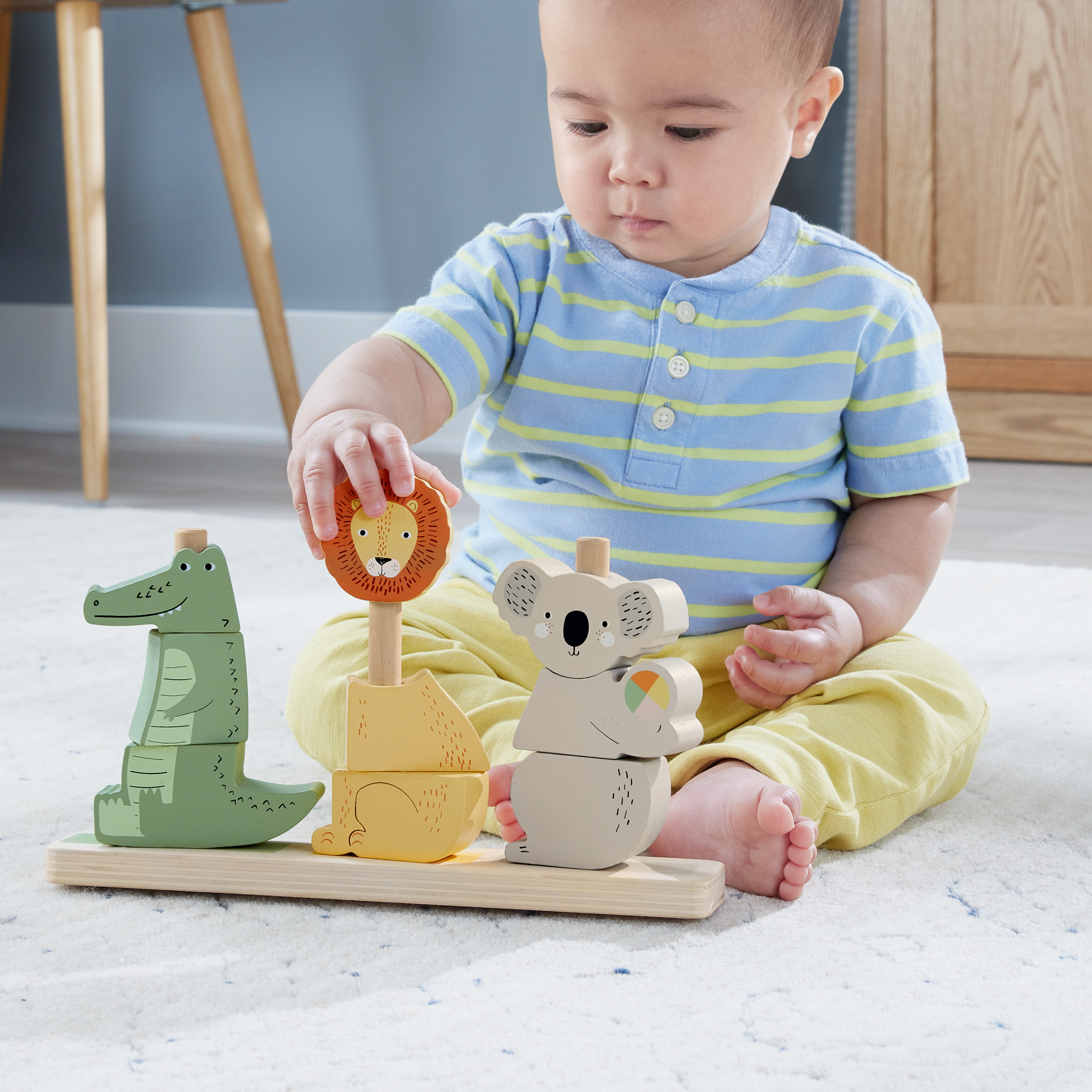 Fisher-Price® Houten Dieren Stapelen en Sorteren | Mattel