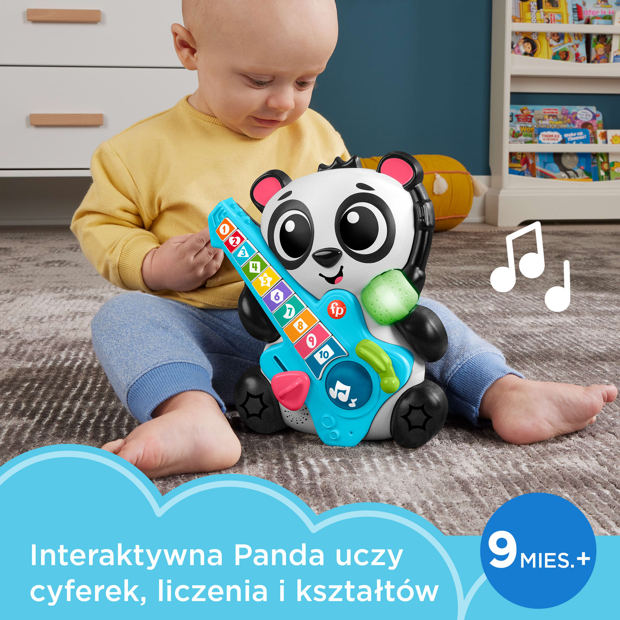 Fisher-Price Link Squad Panda Liczenie i kształty Interaktywna zabawka ...