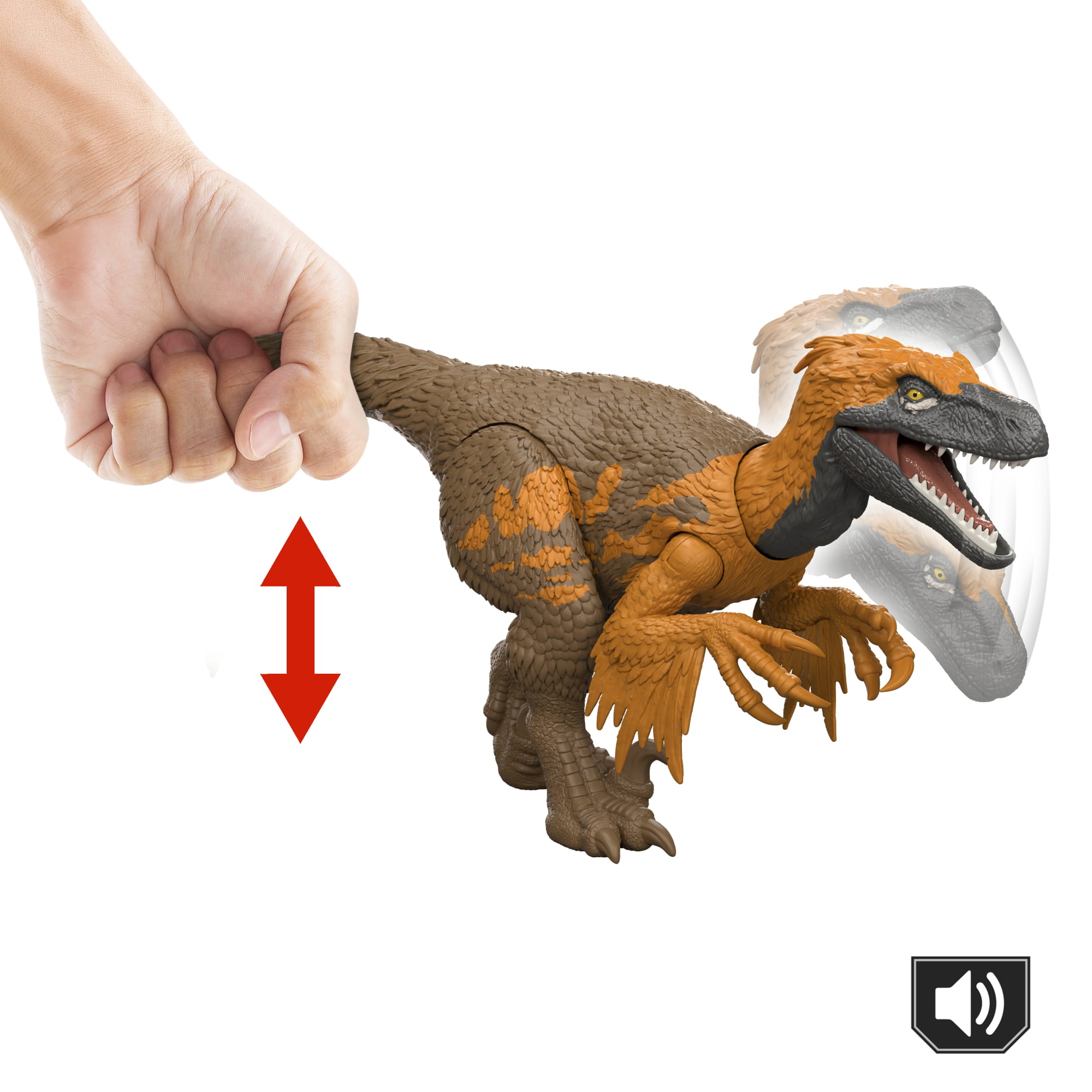 JURASSIC WORLD RUGIDO SALVAJE Utahrraptor | Mattel