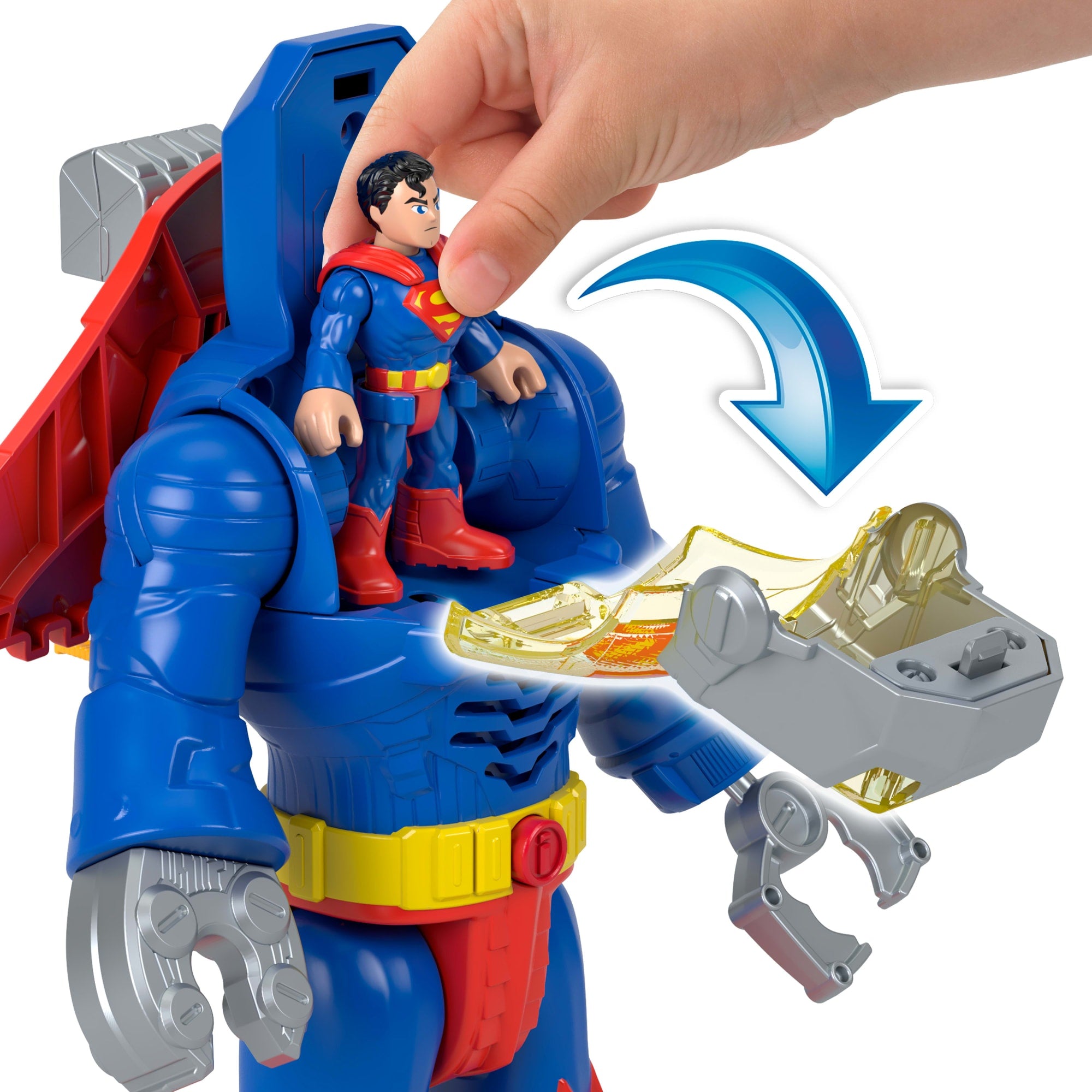 Fisher Price Imaginext DC Super Friends Robot Superman XL 6 pièces | Mattel