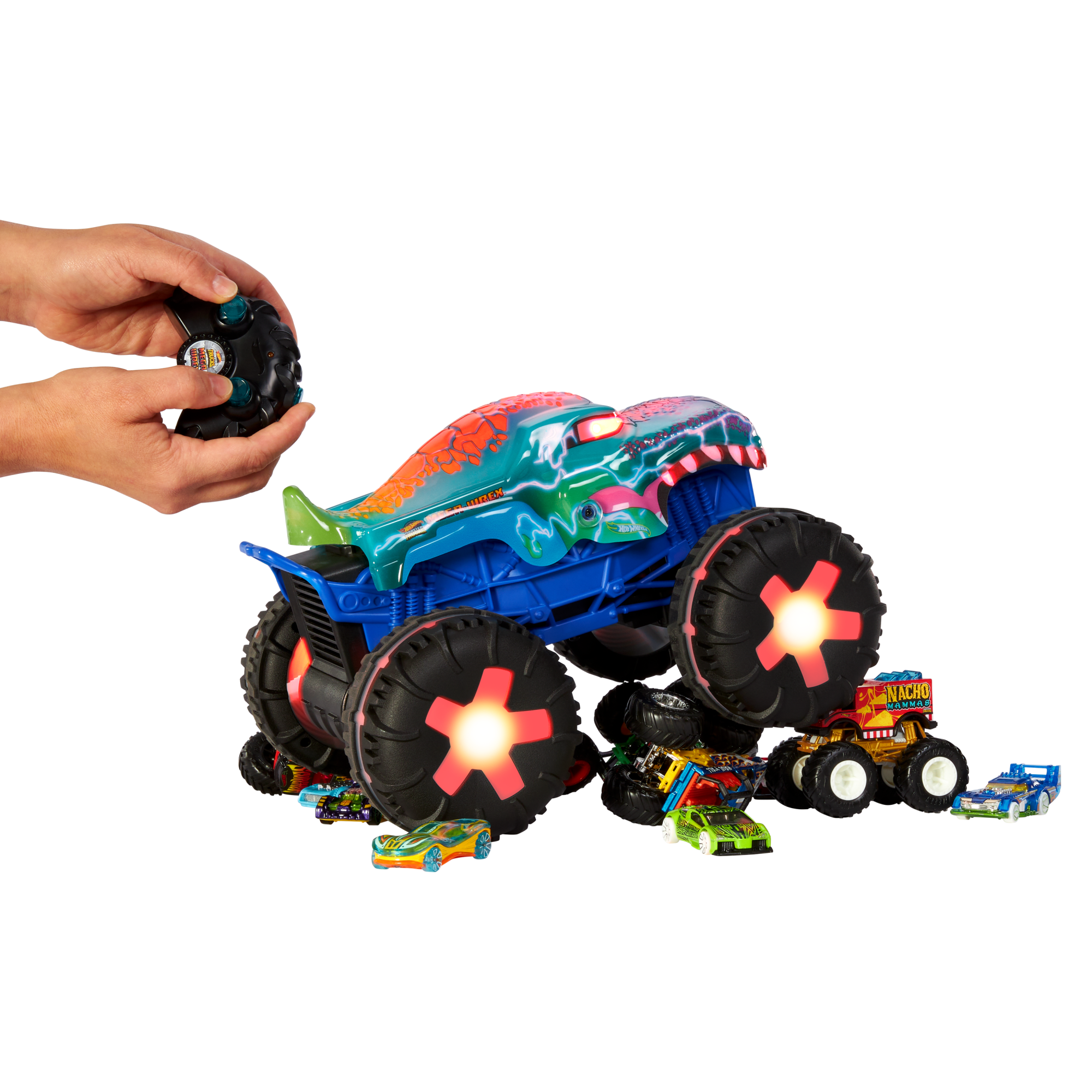 HOT WHEELS Monster Trucks HW MEGA-WREX ALIVE RC, veicolo in scala 1:15 ...