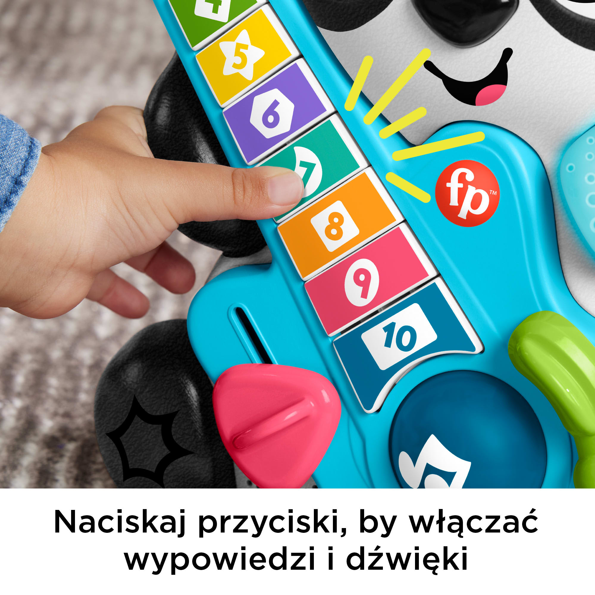 Fisher-Price Link Squad Panda Liczenie i kształty Interaktywna zabawka ...