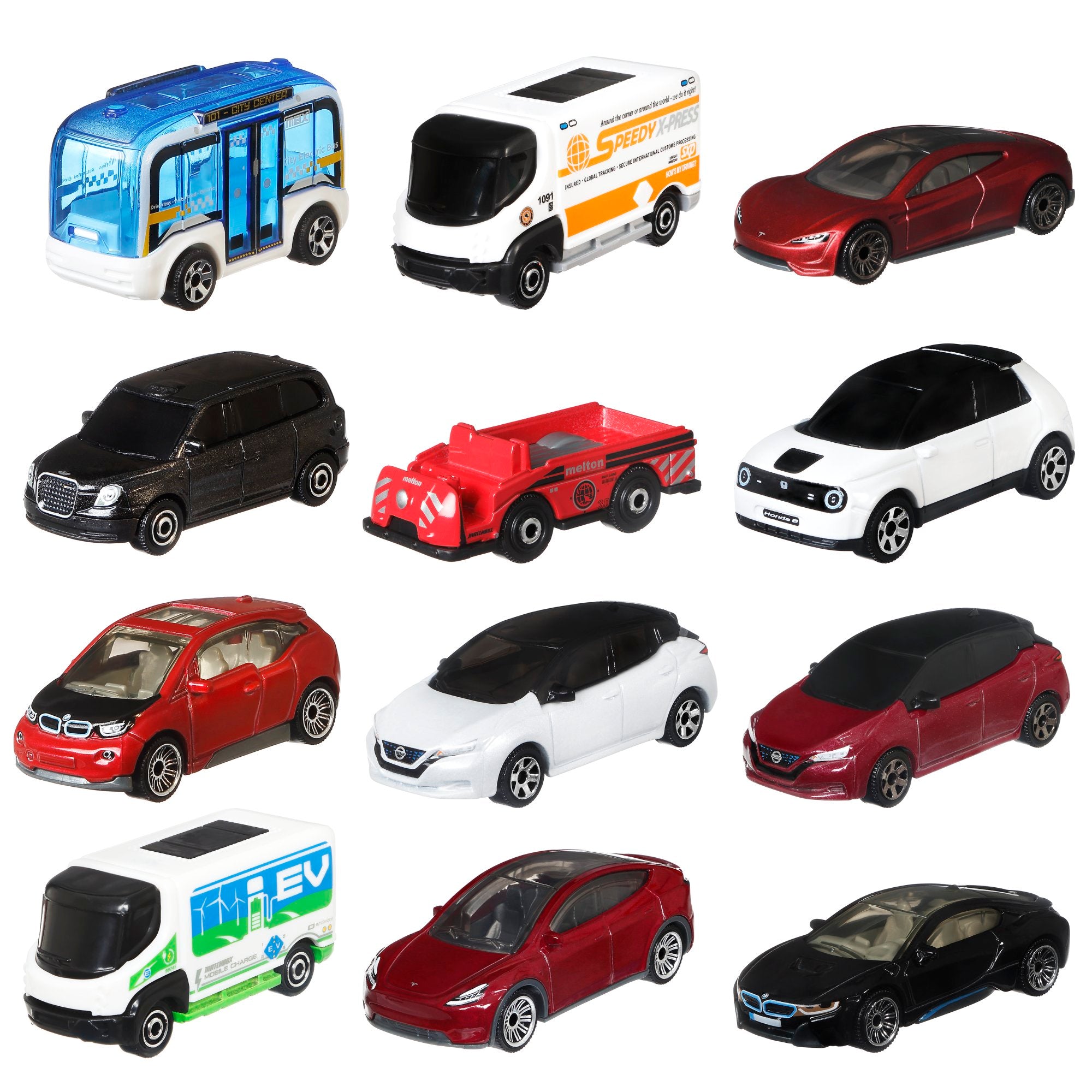 Matchbox MBX Electric Drivers 12-Pack of Die-Cast Toy Vehicles | MATTEL