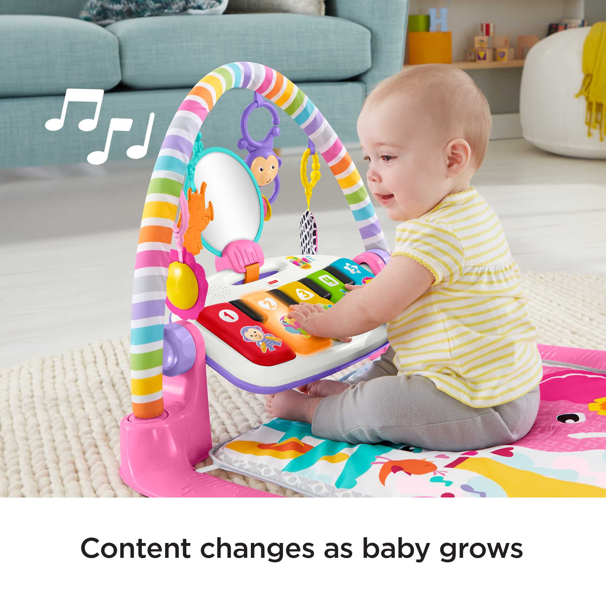 Fisher-Price Deluxe Kick & Play Piano Gym | Mattel