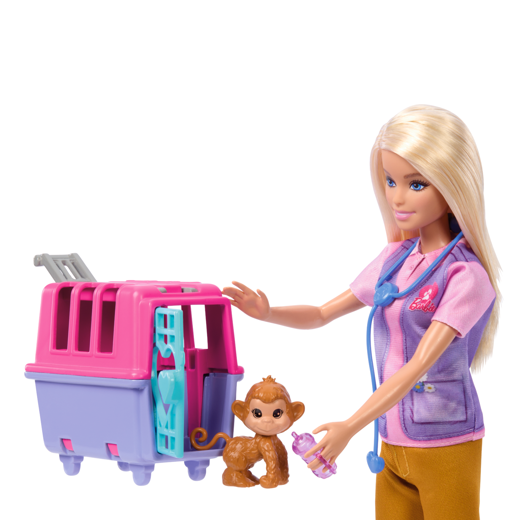 Barbie - Coffret Sauveteuse D’Animaux - Coffret Poupée Mannequin - 3 ...
