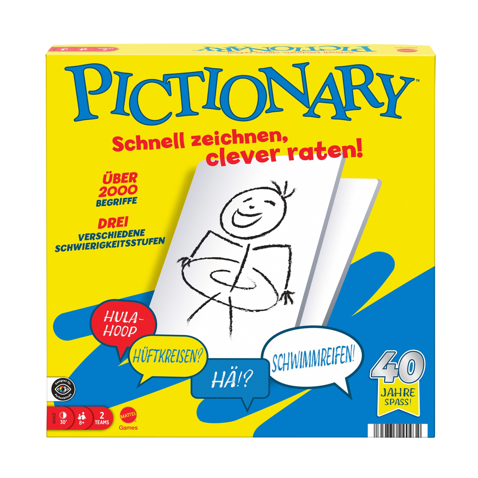 Pictionary Familienbrettspiel für Kinder und Erwachsene mit ...