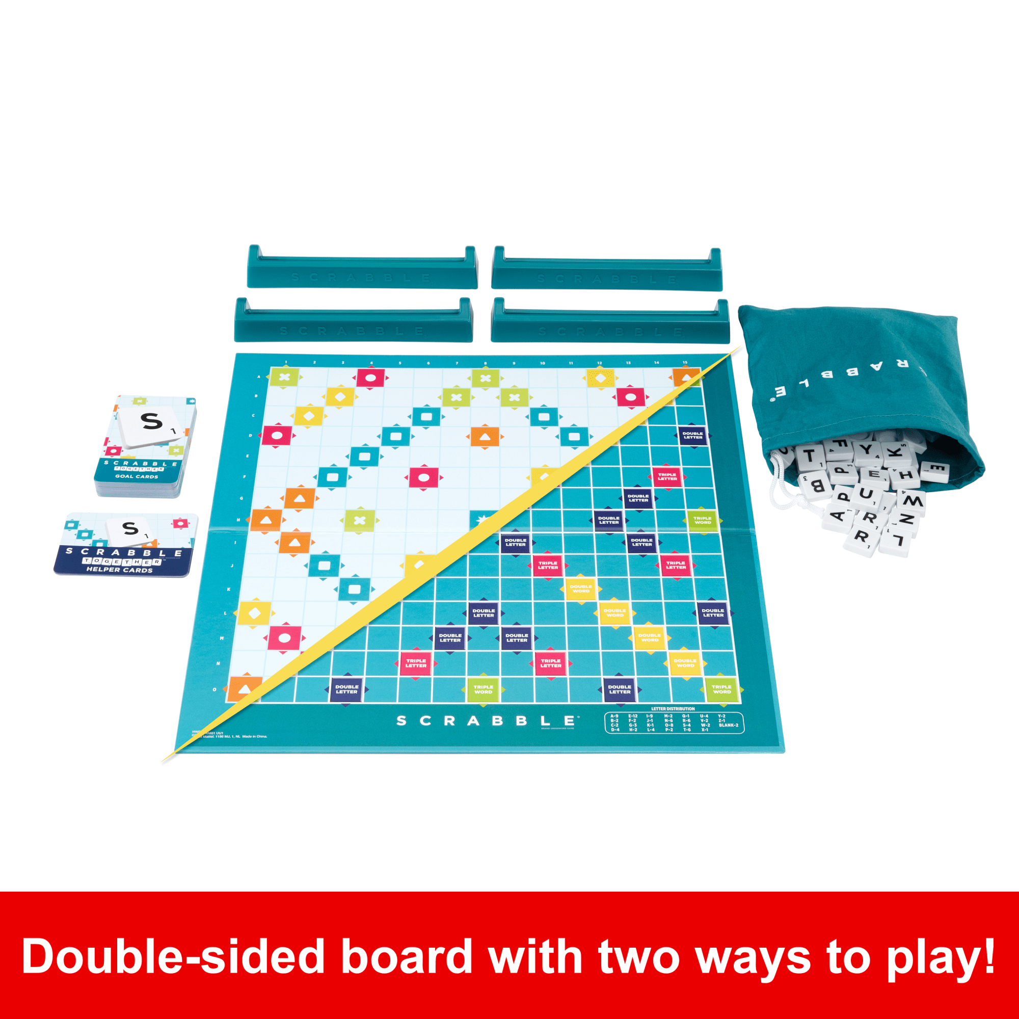 Scrabble Board Game, Classic Family Word Game With Two Ways To Play For ...