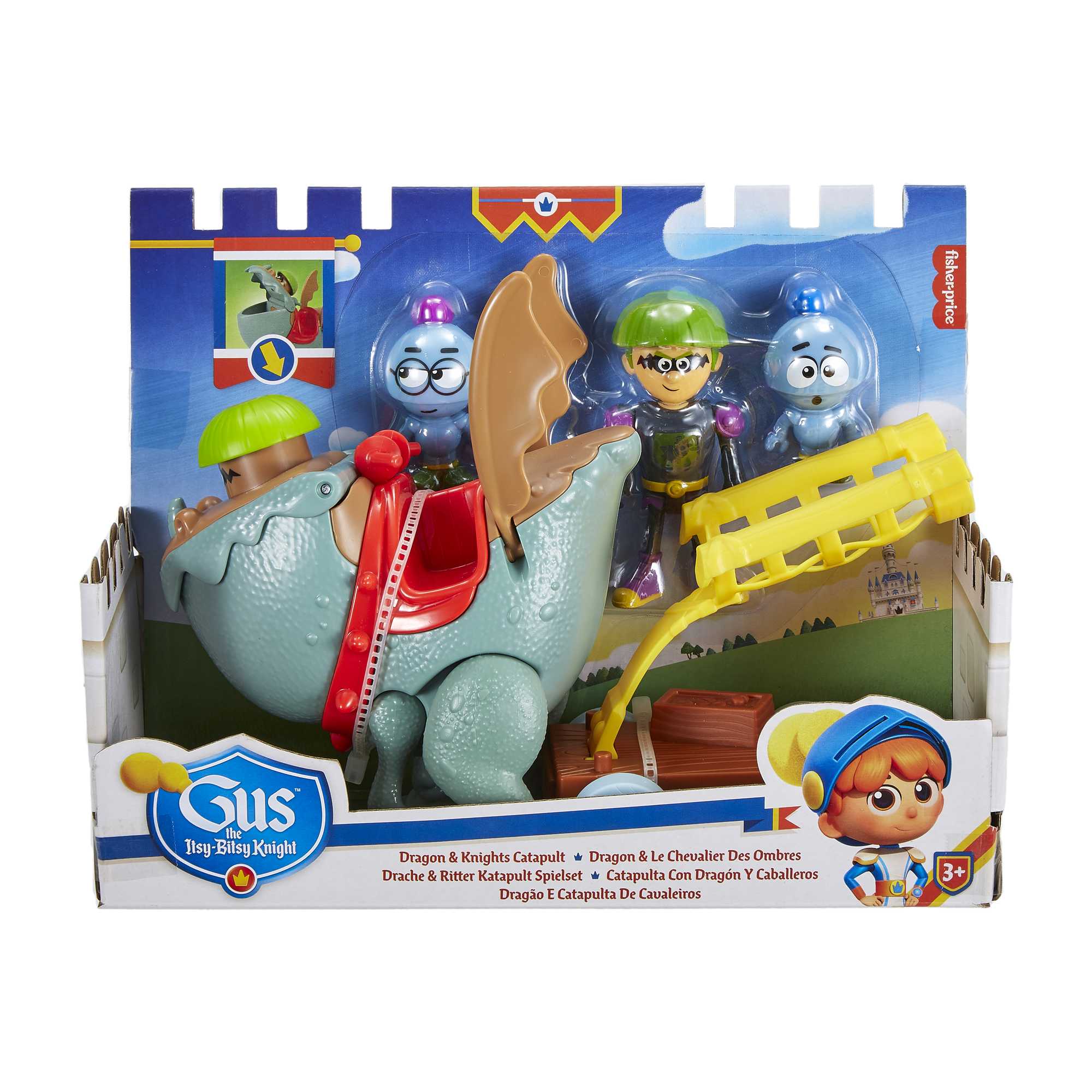 Fisher-Price Gus the Itsy Bitsy Knight Dragon & Knights Catapult ...