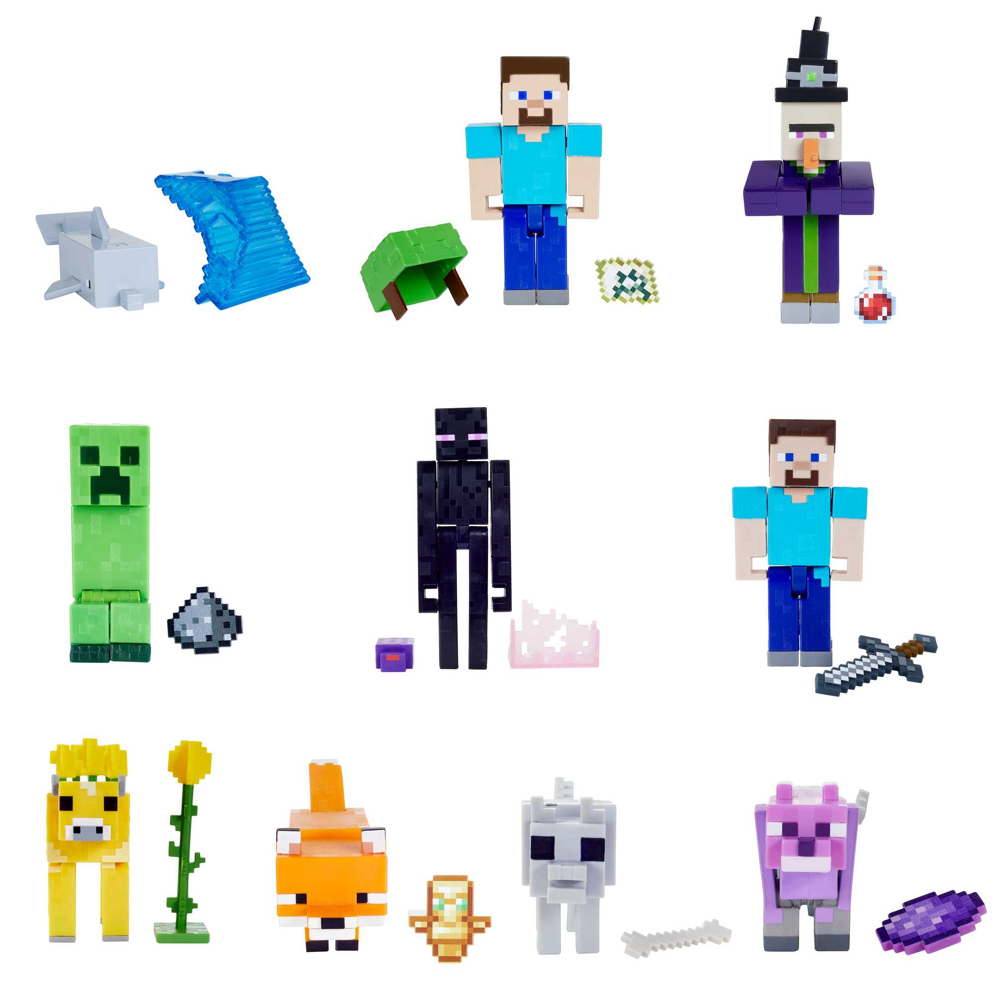 Minecraft Craft-A-Block Assortiment Figuren, authentiek personage ...