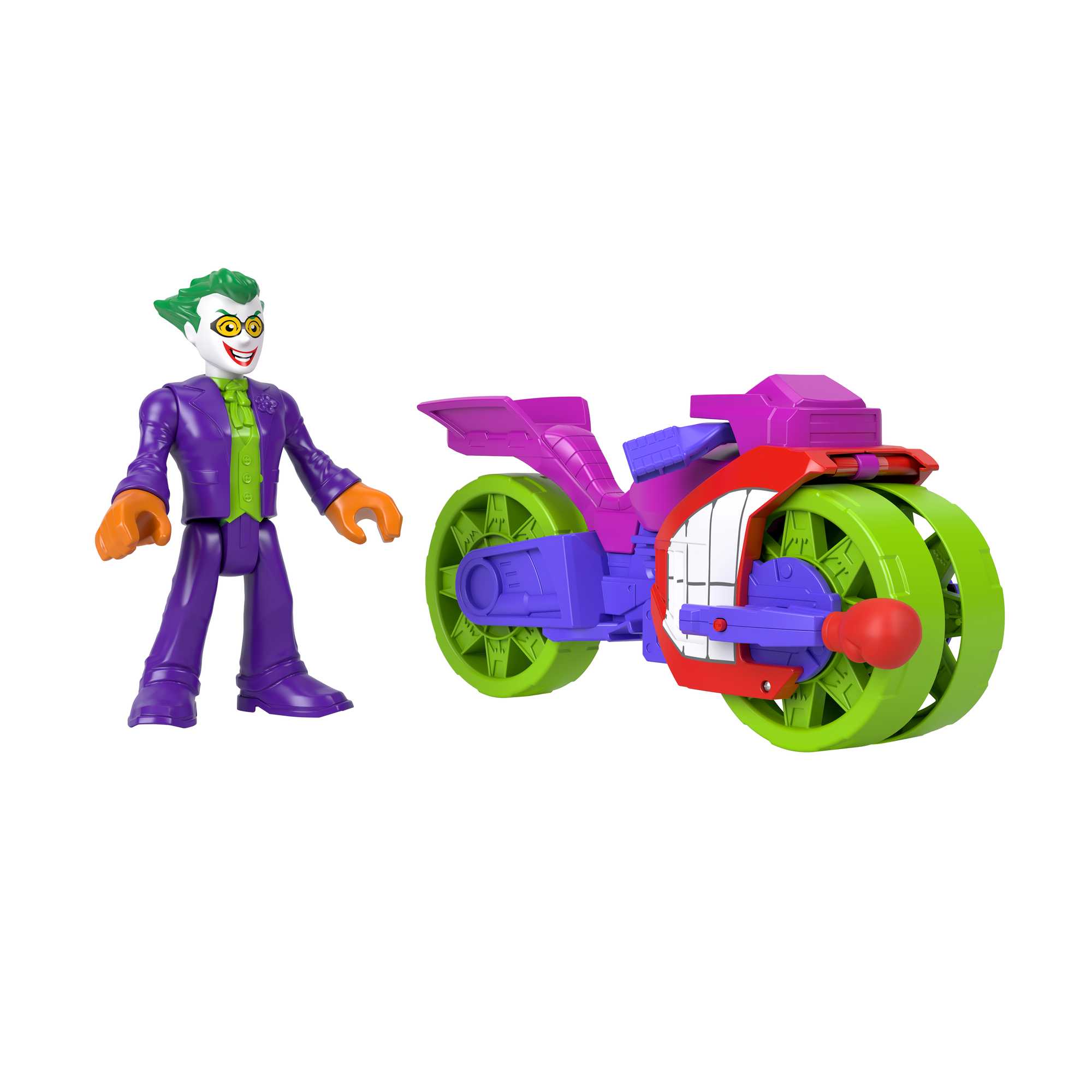 Imaginext Dc Super Friends The Joker Xl & Laff Cycle | HTH41 | MATTEL