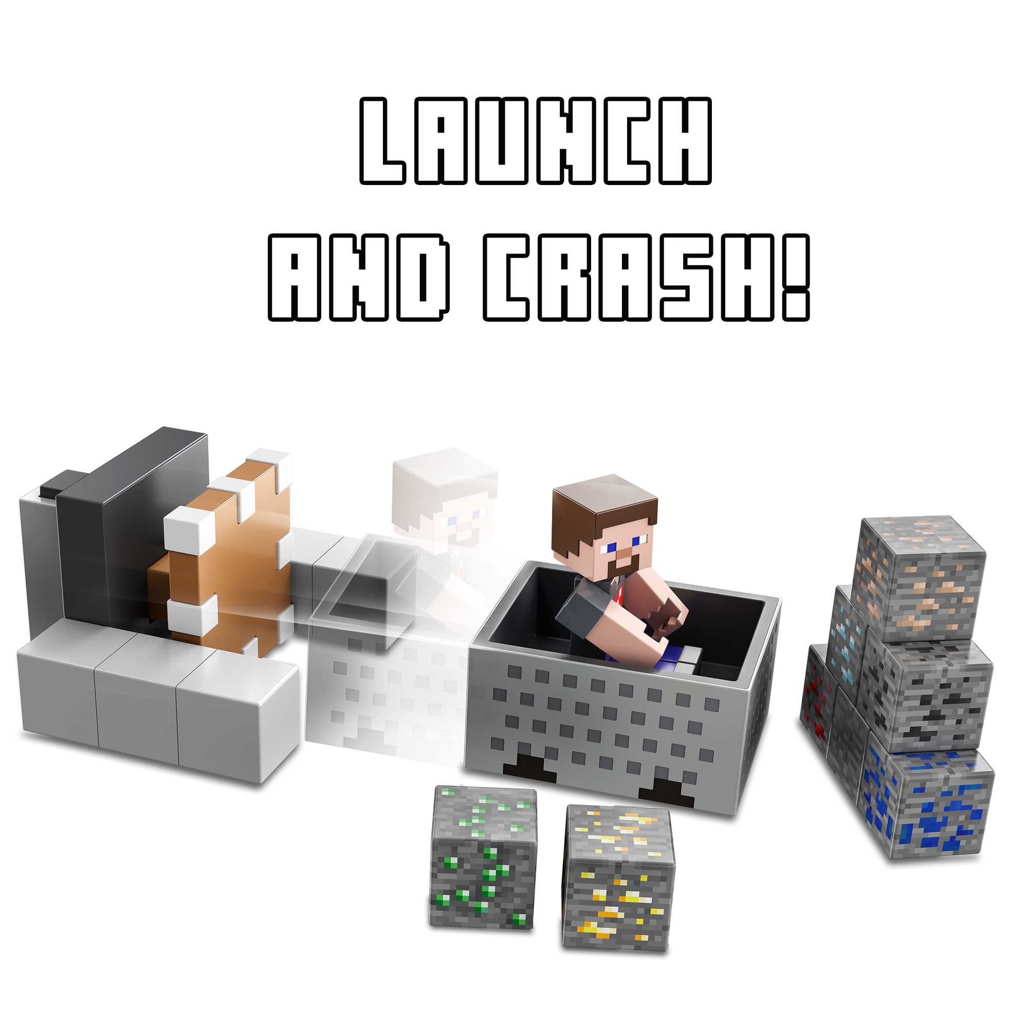 Minecraft Minecart Mayhem Playset | GVL55 | MATTEL