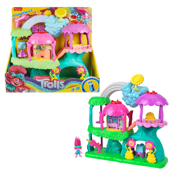 Imaginext Dreamworks Trolls Lights & Sounds Rainbow Treehouse | HML49 ...