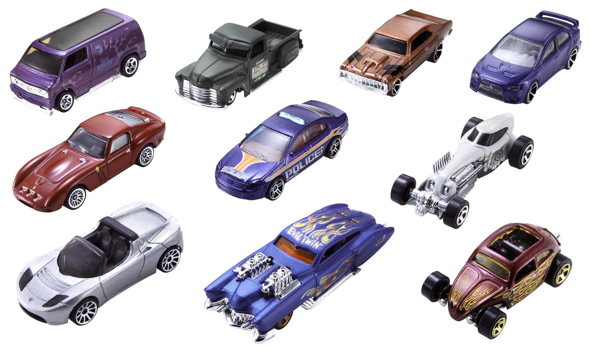 Hot Wheels 10-pak Asortyment | 54886 | MATTEL