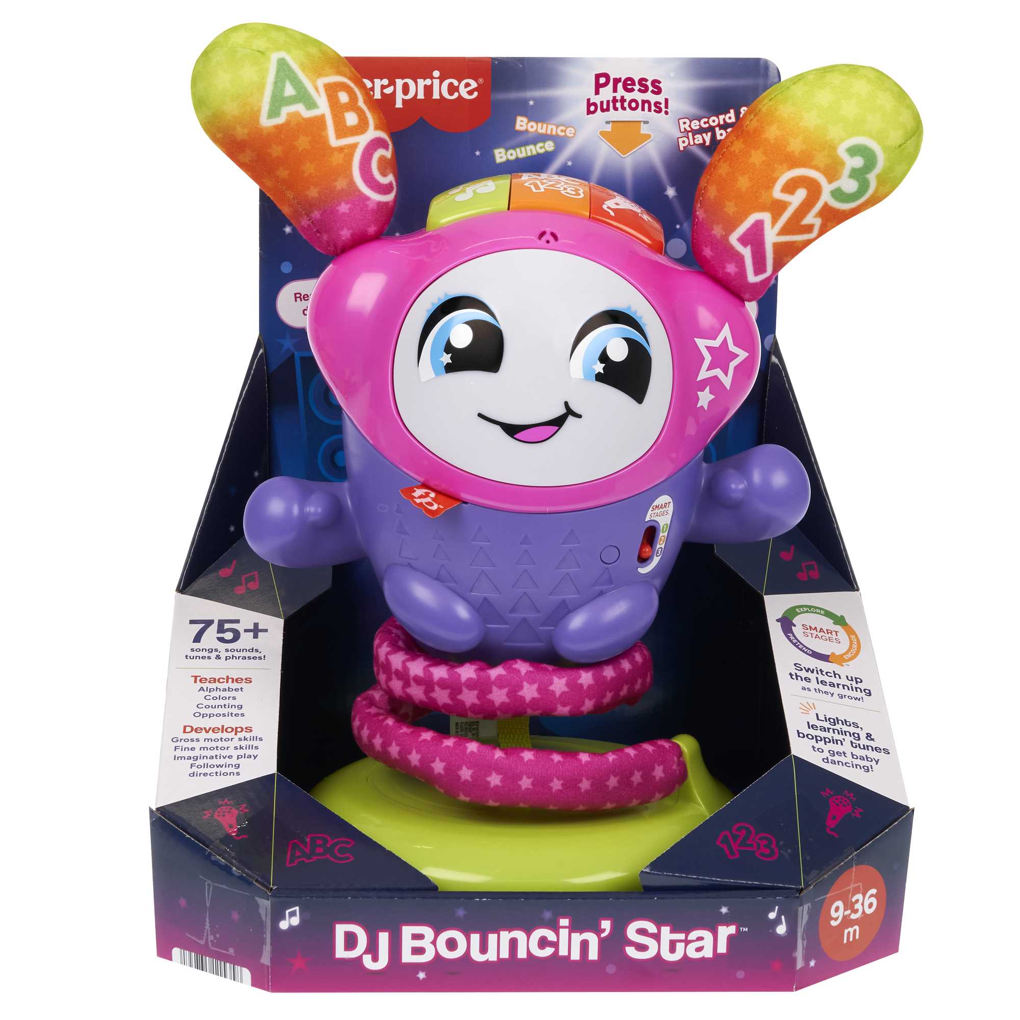 Fisher-Price Poziomy Nauki Taneczna gwiazda DJ Zabawka interaktywna POL ...