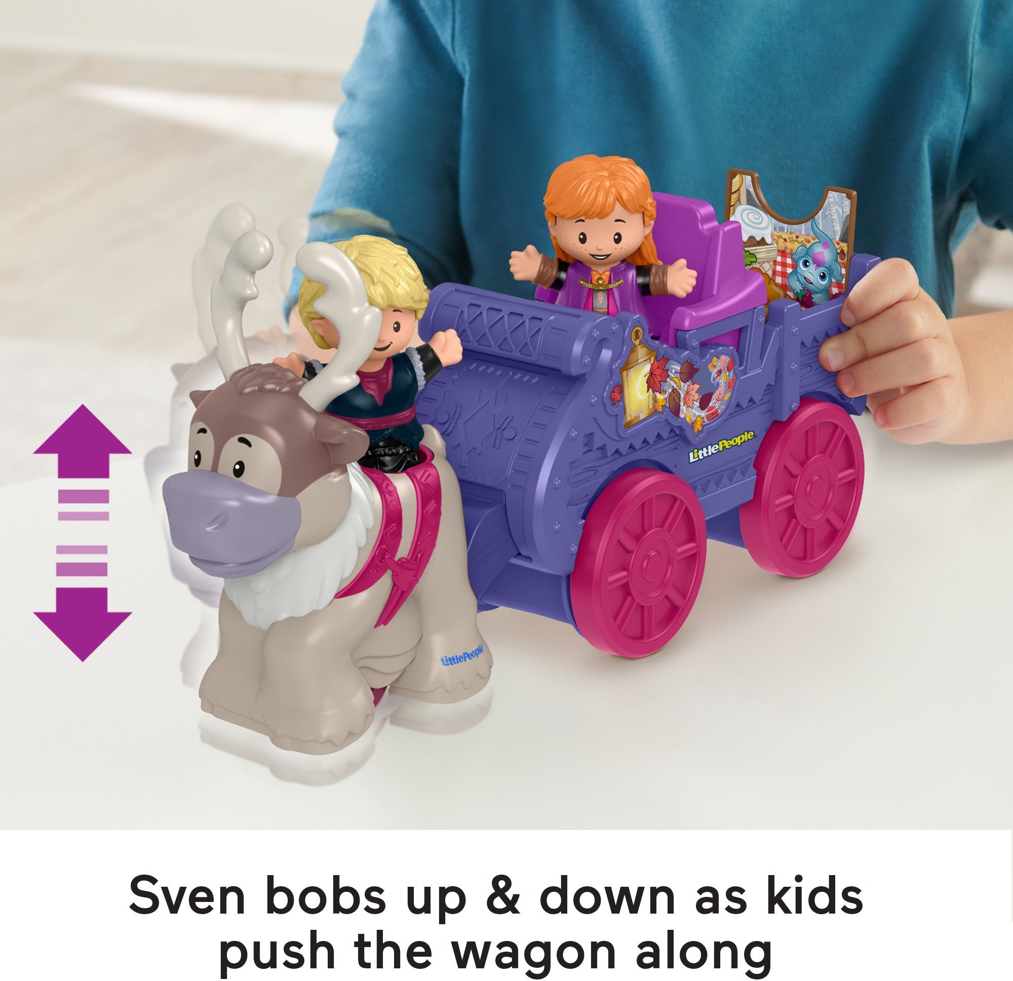 Fisher-Price Disney Frozen Anna & Kristoff's Wagon by Little People ...
