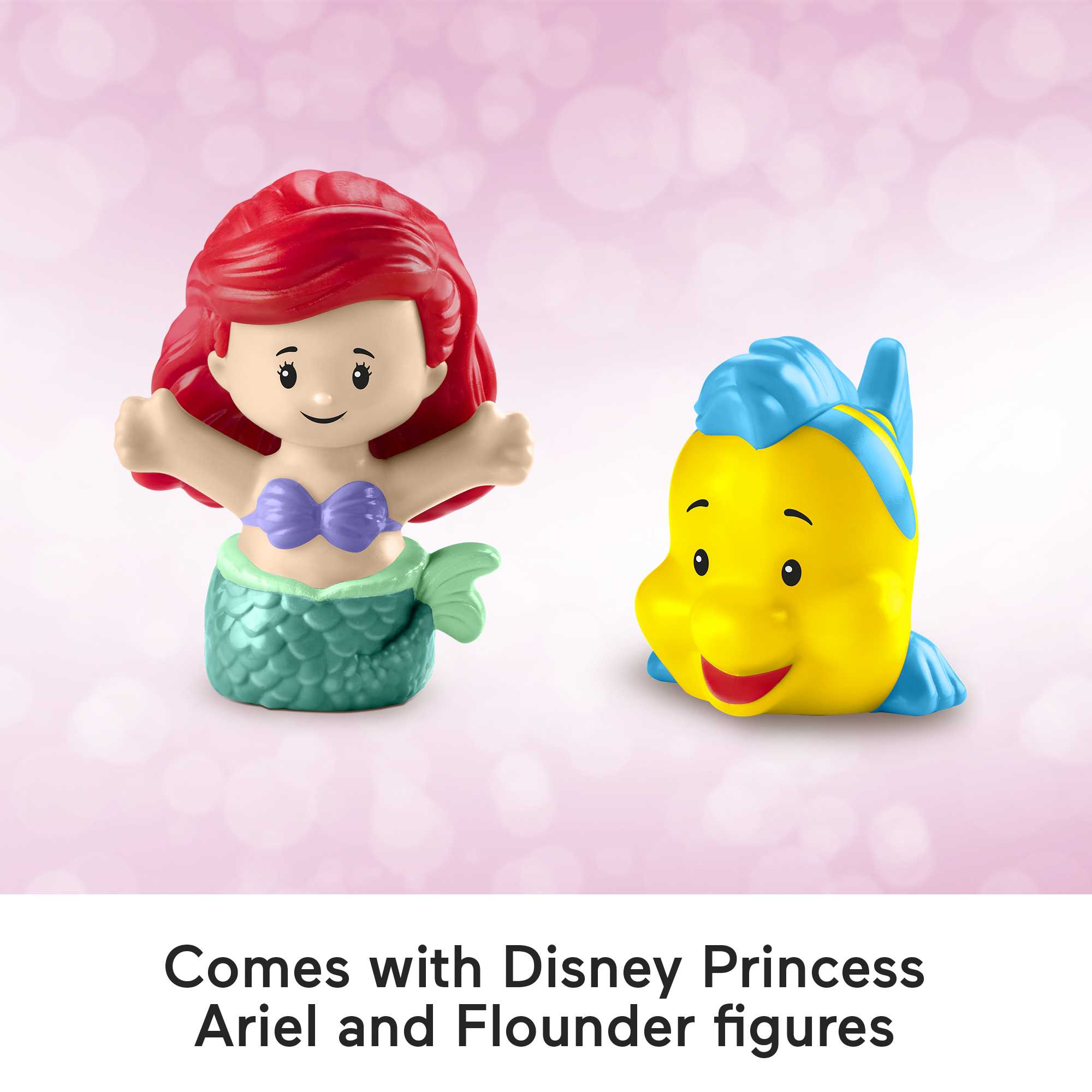 Disney Princess Ariel'S Light-Up Sea Carriage By Little People | HMX83 ...