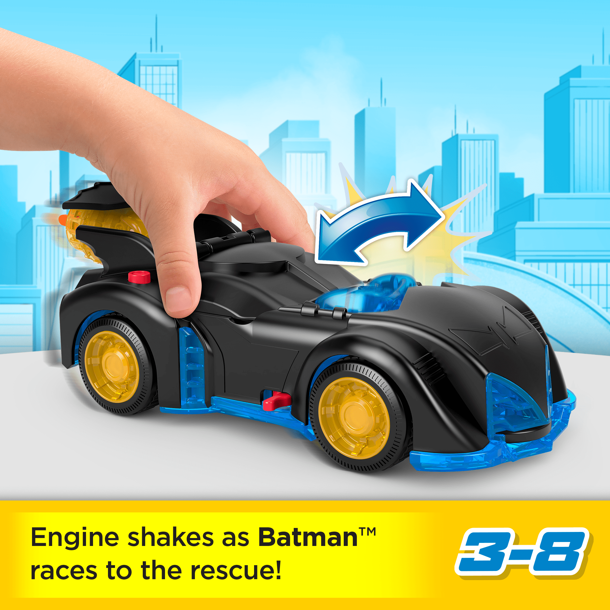 Imaginext® DC Super Friends™ Shake and Spin Batmobile™ | Mattel