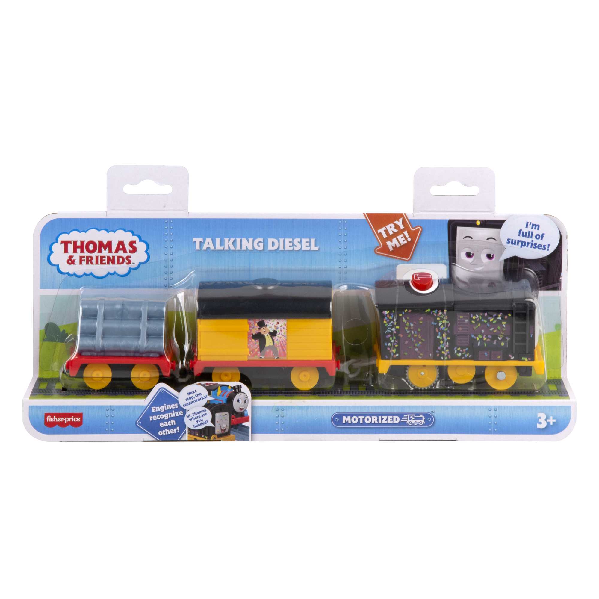 Thomas And Friends Talking Diesel Toy Train, Motorized Engine With ...